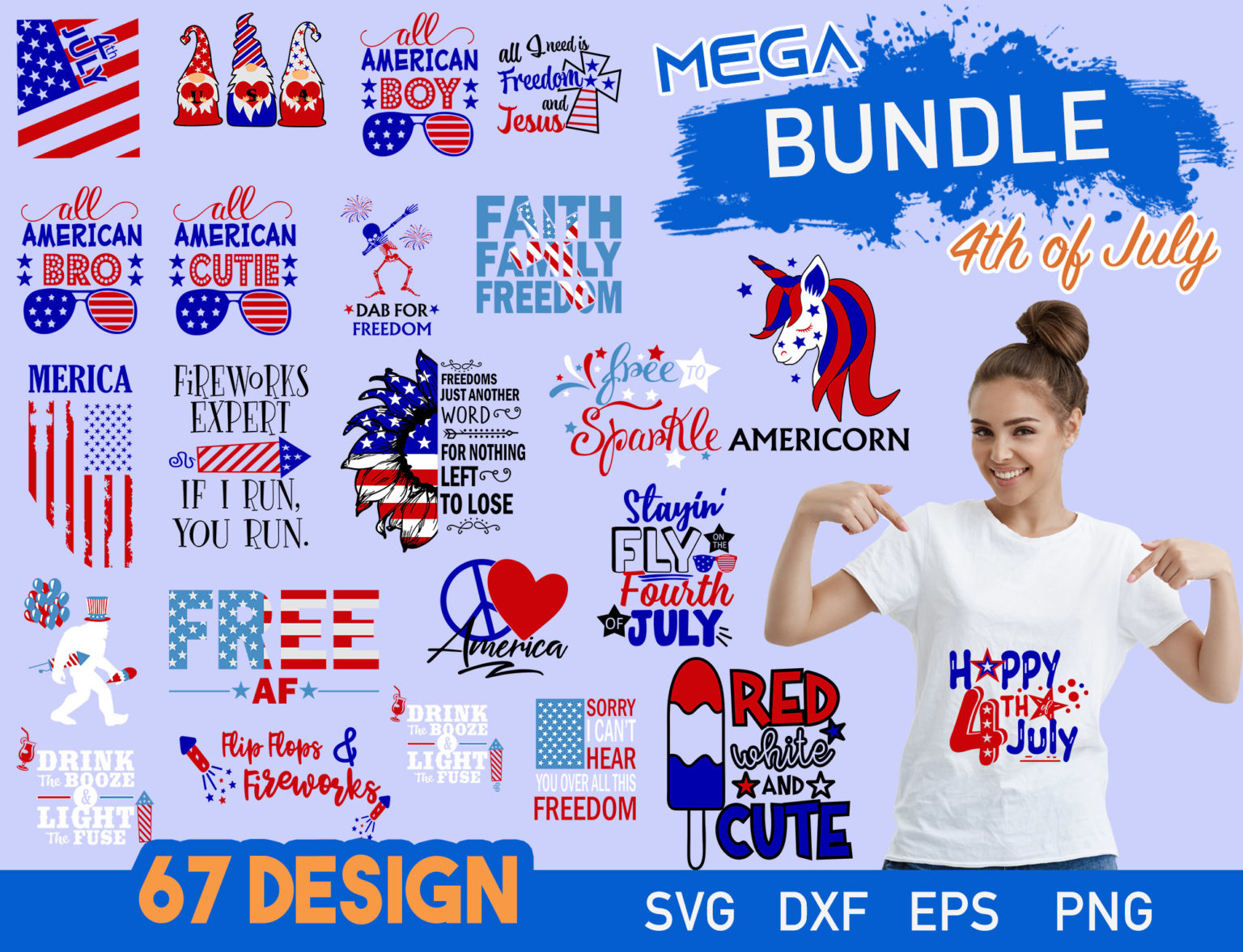 4th of July SVG Bundle - Bundle Cricut