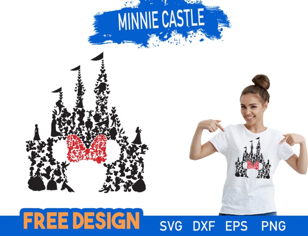 Minnie Mouse castle SVG Free