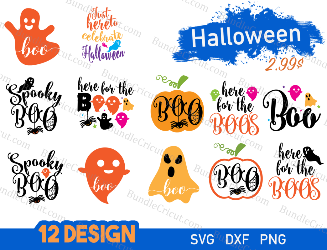 Halloween Boo SVG - Bundle Cricut