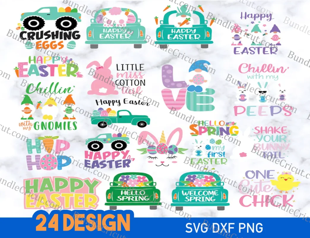 Easter Kids SVG files - Bundle Cricut