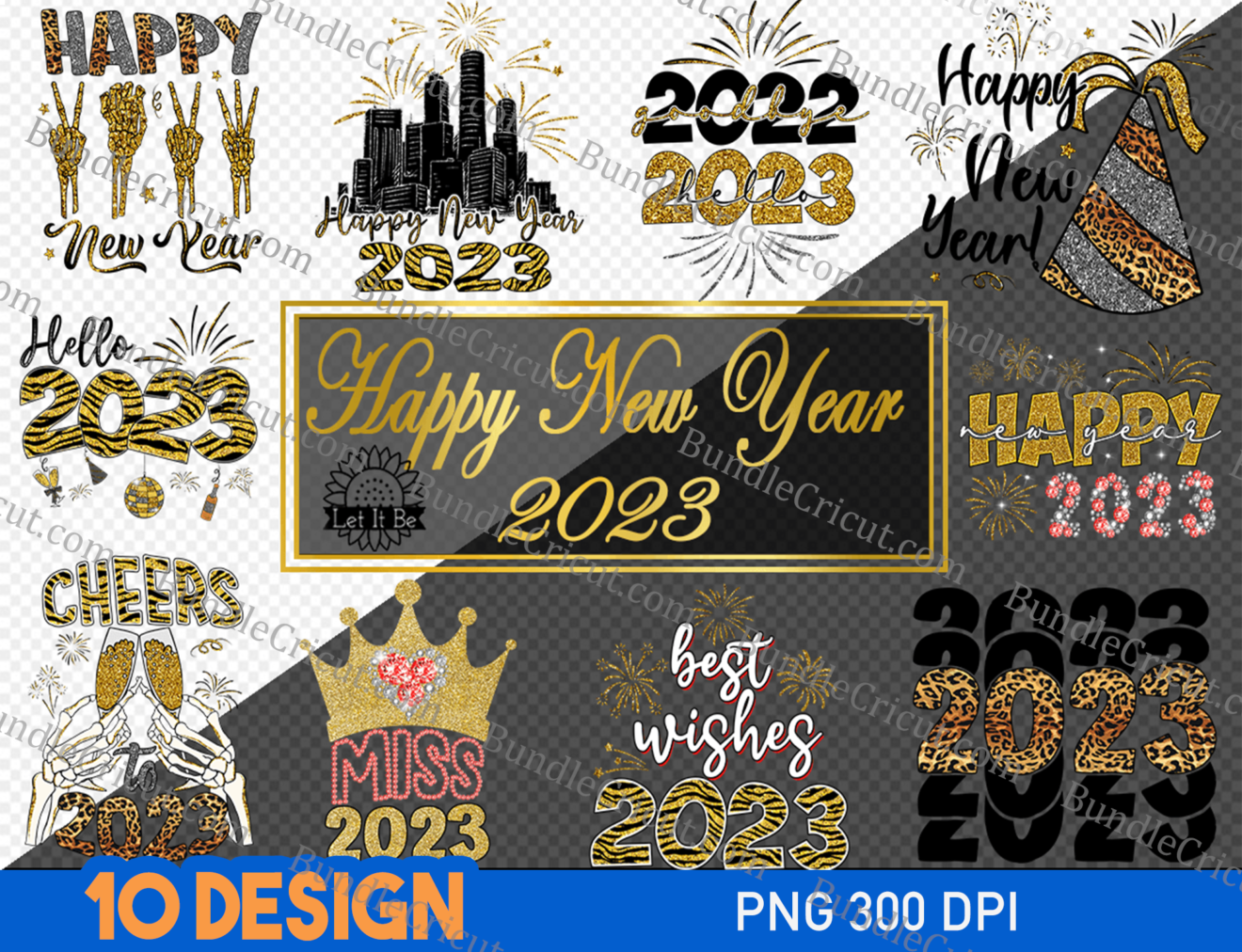Happy New Year 2023 Sublimation Bundle - Bundle Cricut