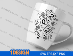 New Year 2023 FREE SVG - Bundle Cricut