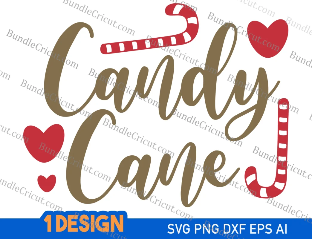 Candy Cane SVG FREE - Bundle Cricut