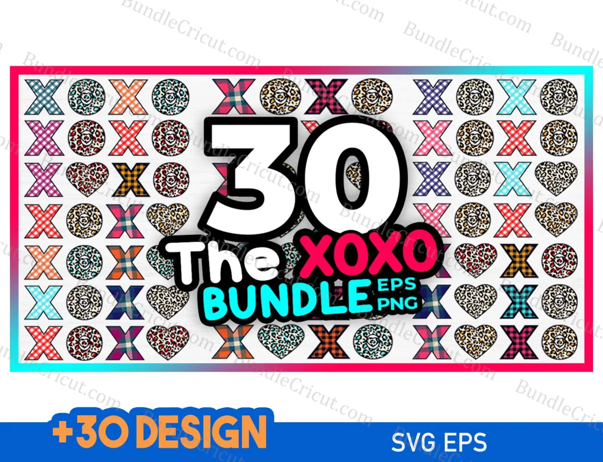 Love XOXO Bundle SVG, XoXo svg, Downloadable valentine svg - Bundle Cricut