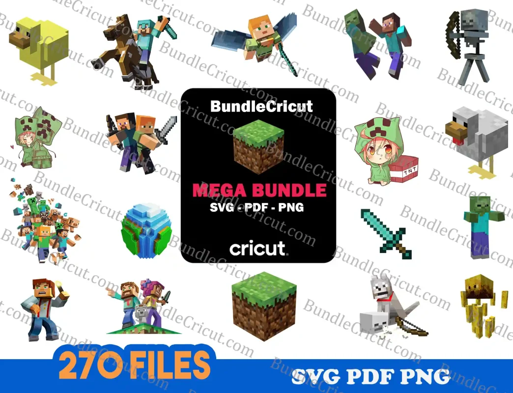 Minecraft Game Characters Bundle SVG [ Download Now ] ️