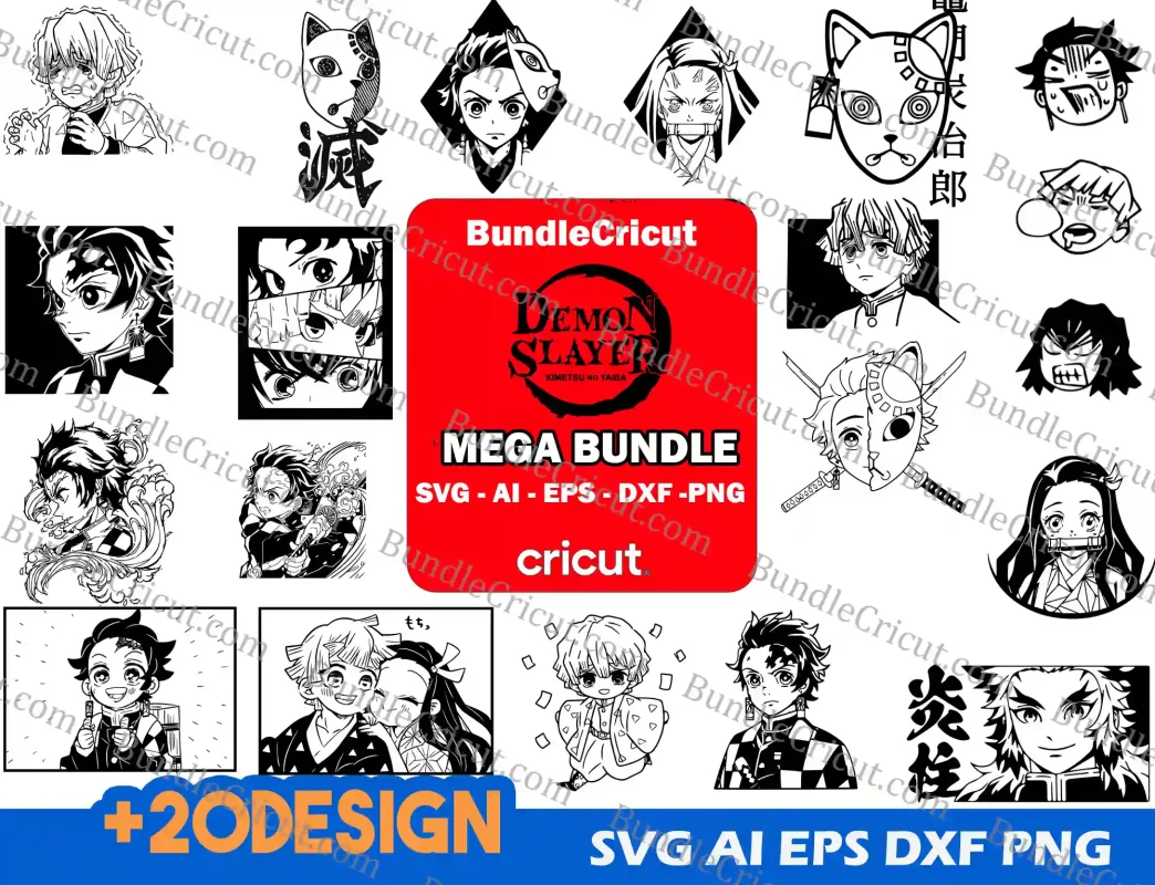 Demon Slayer Bundle SVG Anime Character [ Download Now ] ️